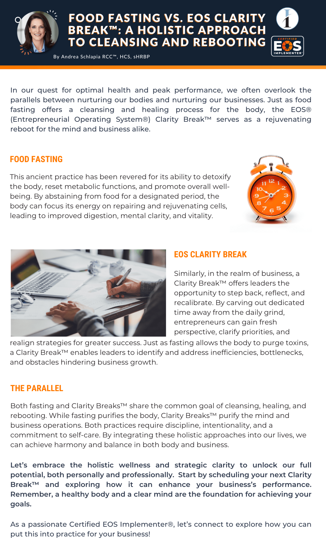 Food Fasting vs. EOS Clarity Break™: A Holistic Approach to Cleansing ...